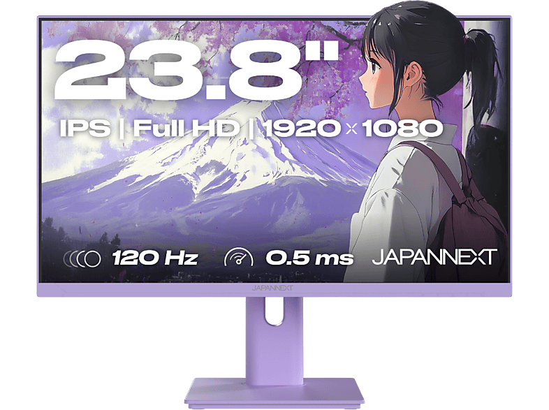 JAPANNEXT JN-IPS238G120F-HSP-PP 23,8 Zoll Full-HD Gaming Monitor (0,5 ...