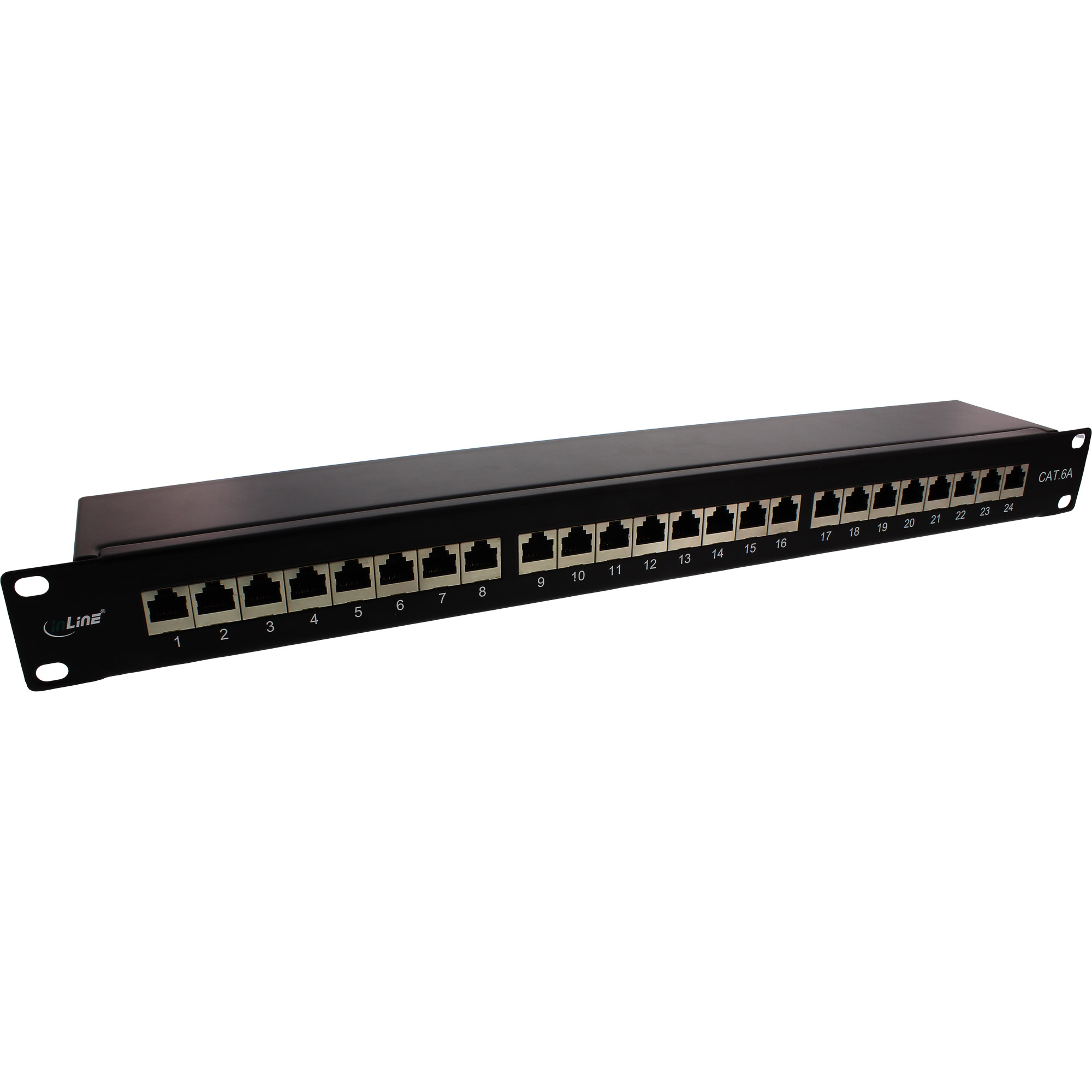 INLINE InLine® Patchfeld Cat.6A 24-fach 19 1HE schwarz RAL 9005 ...