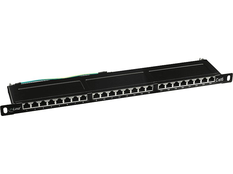 INLINE InLine® Patchfeld Cat.6, 24-fach, 48,26cm (19), 0.5HE, schwarz ...