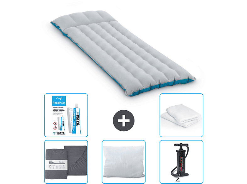 INTEX Intex Camping | 1 personne + Accessoires Matelas pneumatique ...