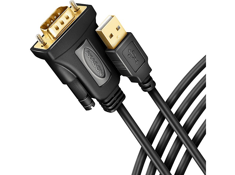 Cables seriales | AXAGON ADS-1PQN USB-A 2.0 - serial RS-232 DB9-M FTDI ...
