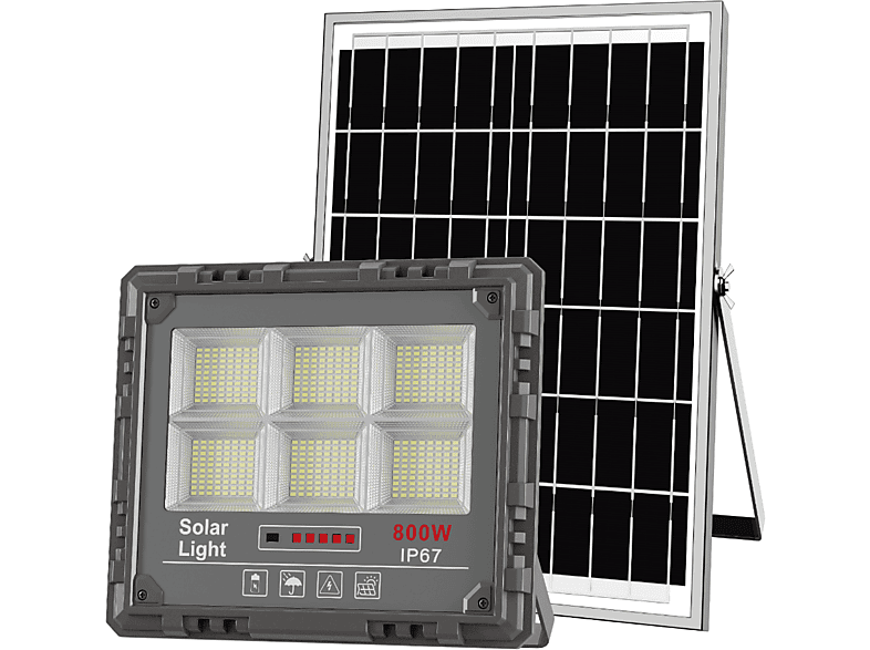 Lámpara exterior | JORTAN TECH JT-18800-XM800W, Detector de movimiento ...