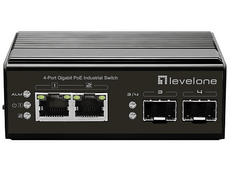 LEVELONE LevelOne Switch 2x GE IGP-0432 2xGSFP 60W 2xPoE+ Multimedia-Technik Switche Switch 2 ...