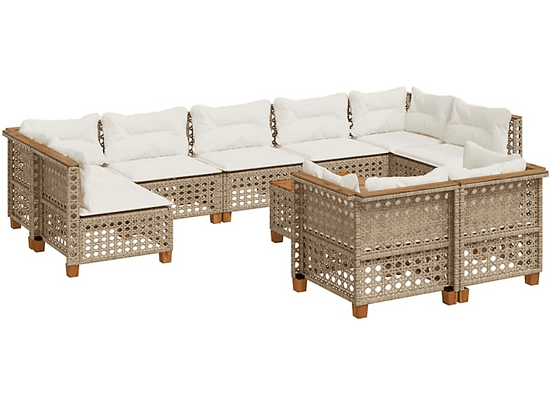 VIDAXL 3262000 Gartentisch- und Stuhlset, Creme | MediaMarkt