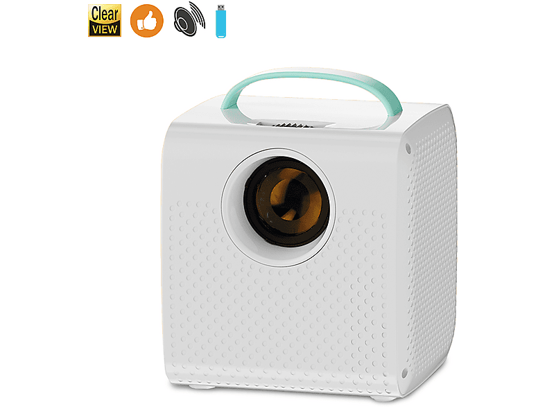 Mini proyector de vídeo | DAM DMAX0215C30, 800 x 480 Pixel, UHD 4K ...