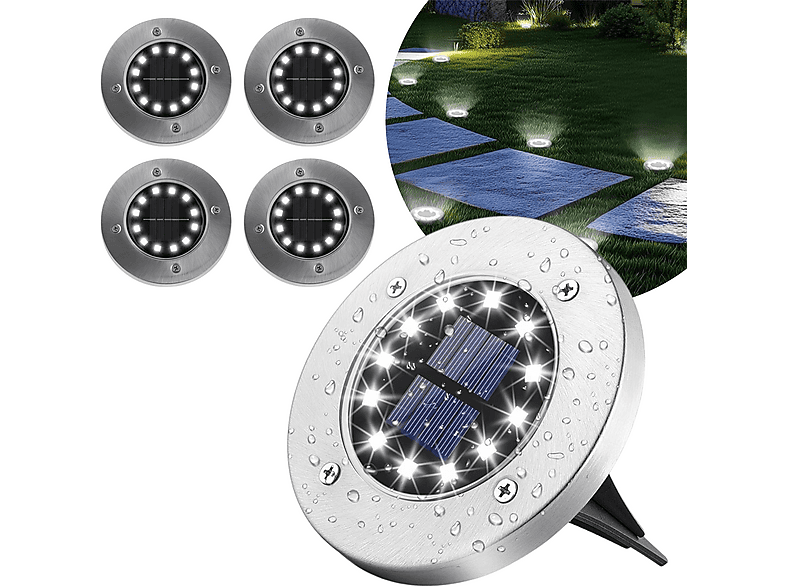 Lampka Solarna Ogrodowa Wbijana BLIXTAR 4x 12 LED, Gruntowa Lampa ...