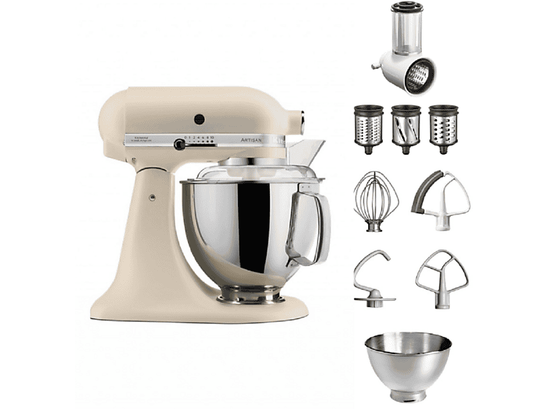 KITCHENAID 5KSM175 Beginner-Set Küchenmaschine Fresh Linen (300 Watt ...