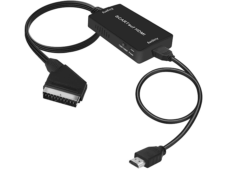 MARKETHAVEN Scart auf HDMI Adapter Video Audio Wandler HD, USB Hub ...