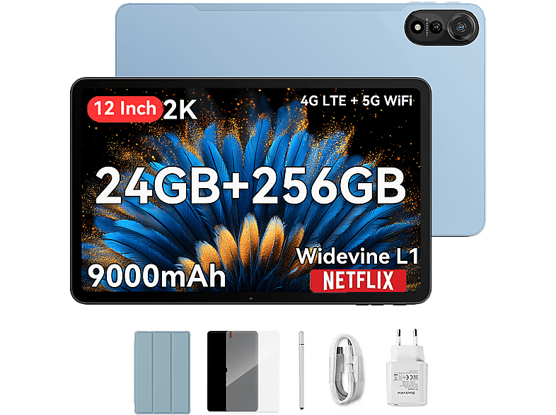 Tablet BLACKVIEW MEGA 2 Con Tastiera (US QWERTY), 256 GB, 12 ", Blu ...