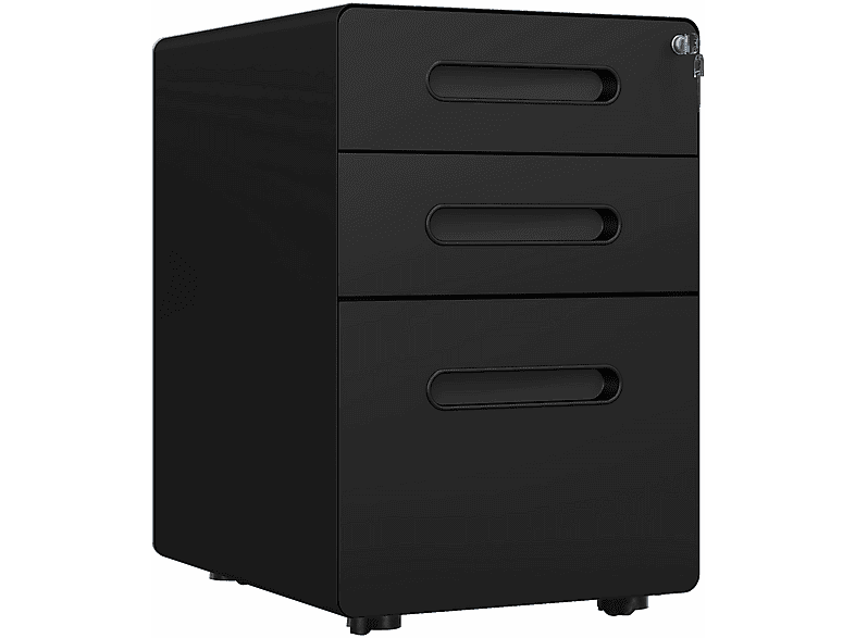 HIYORI 3 Schubladen Abschließbar Leise Rollen Rollcontainer | MediaMarkt