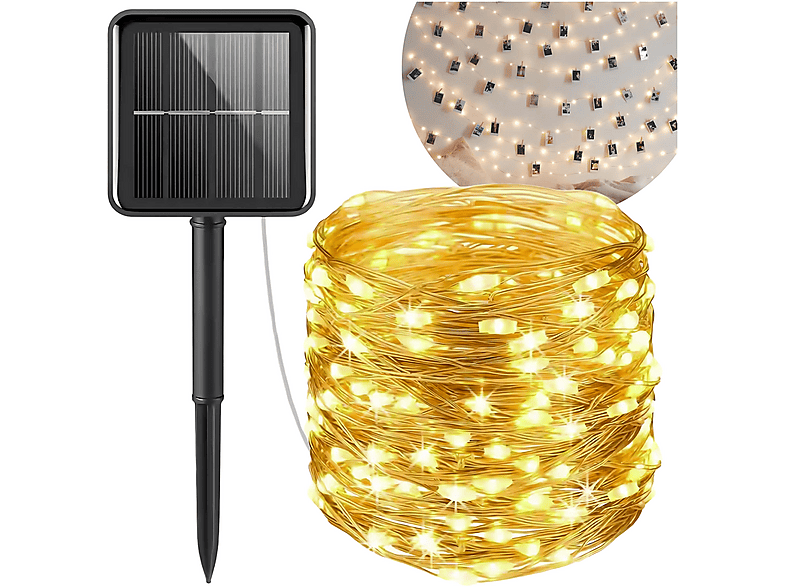 BLIXTAR Solar Lichter 300LED 32M, Garten Draht Girlande Gartenleuchte ...