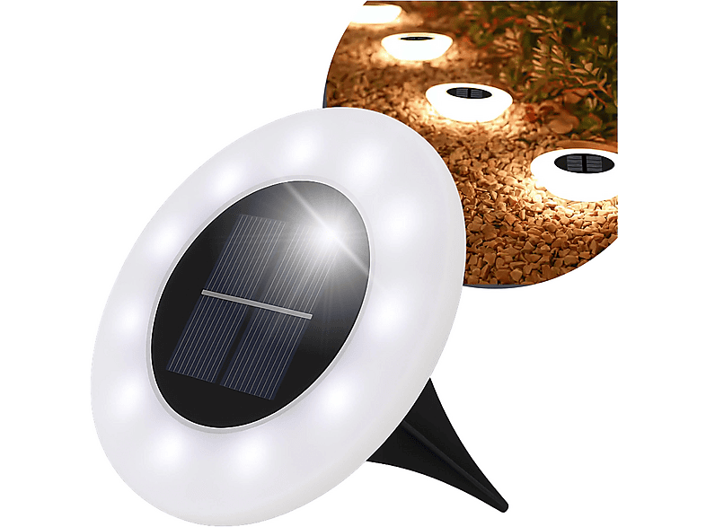 BLIXTAR Solarbetriebene Gartenleuchte 14 LEDs,wasserdicht Solarlampe ...