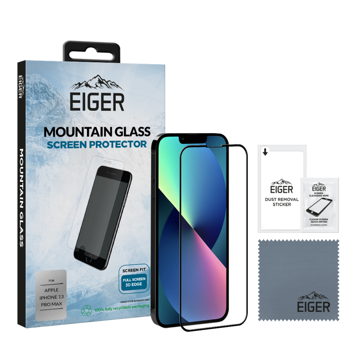 EIGER Mountain Glass 2.5D SP iPhone 14 Plus/13 Pro Max clear ...