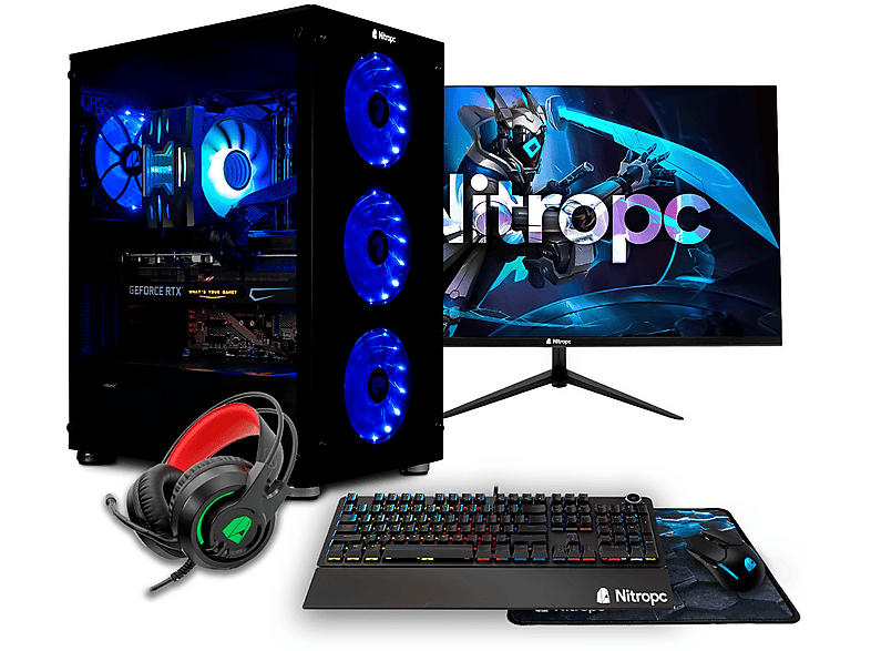 NITROPC PC DESKTOP + MONITOR Pack Gold v2, AMD, AMD Ryzen 5 8400F (6 ...