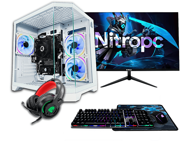 NITROPC Pack Bronze Plus, PC Gaming mit AMD Ryzen™ 5 5600GT Prozessor ...