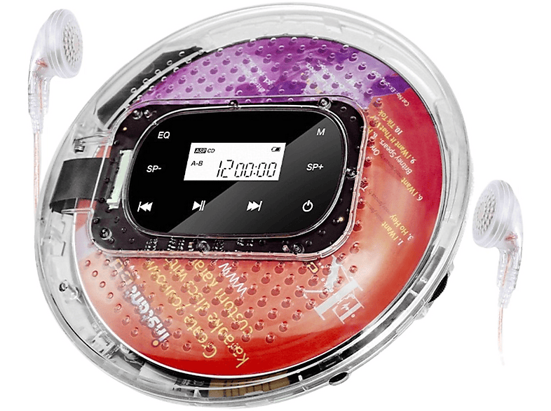 ZESHOP CDR1512 Tragbarer CD-Player transparent | MediaMarkt