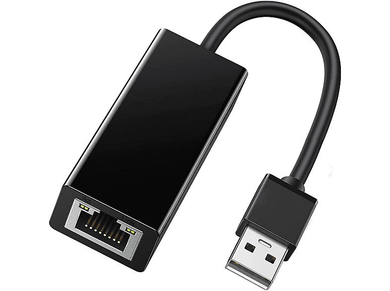 XUIGORT Ethernet-Adapter USB 2.0 – RJ45-LAN, USB Hub, Schwarz | MediaMarkt