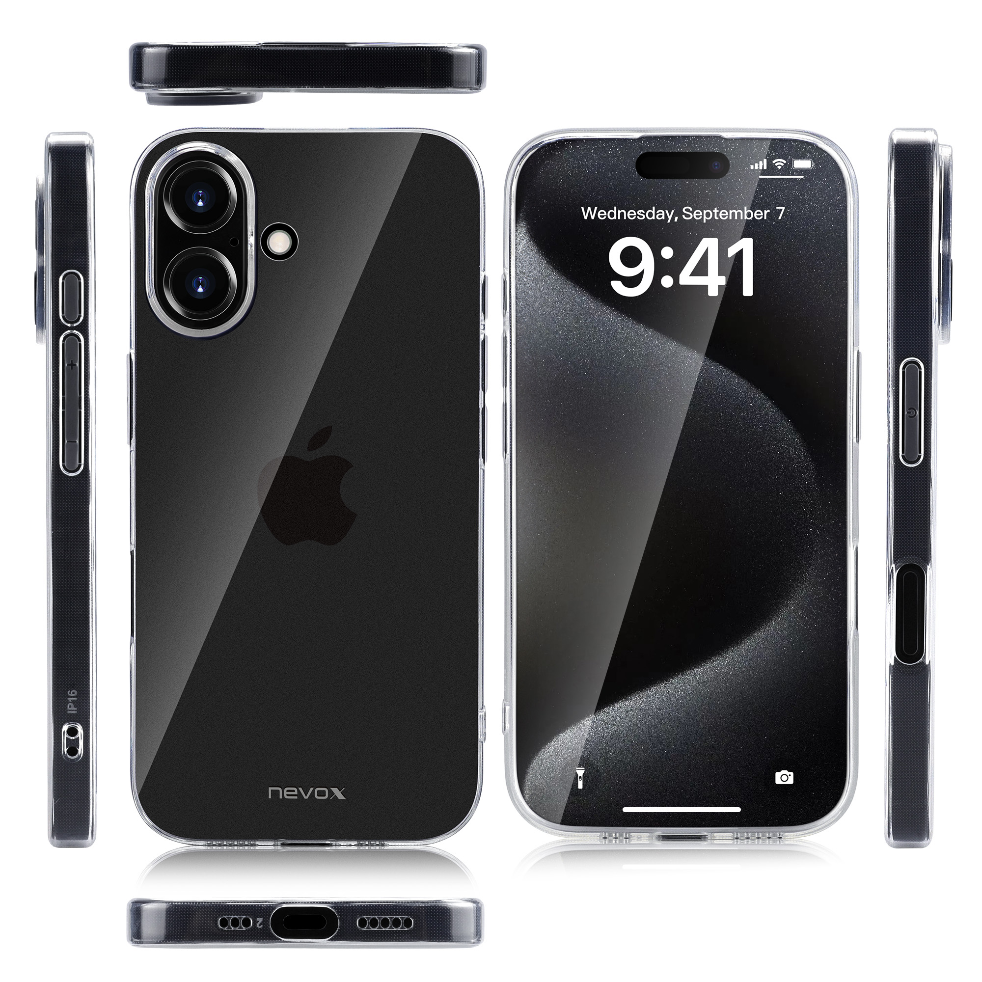 NEVOX 2367, Full Cover, Apple, iPhone 16 Plus, Transparent | MediaMarkt