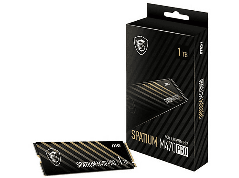 MSI SPATIUM M470 PRO | SSD - 1 TB - intern - M.2 2280 - PCIe 4.0 x4 (NVMe), 1 TB, SSD, 0 Zoll ...