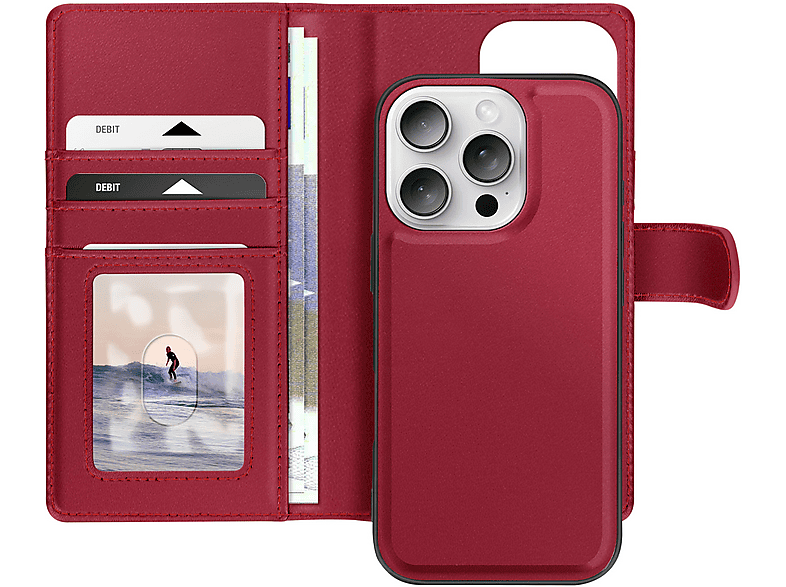 AVIZAR SecureCard Cover, Backcover, Apple, iPhone 16 Pro, Rot | MediaMarkt