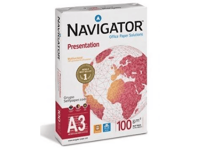 Papel para impresora | NAVIGATOR A3 100gr. 1 Paquete de 500 Hojas., A3 ...