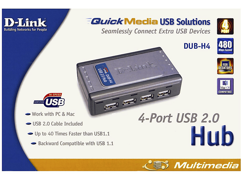 D-LINK DUB H4 | Hub - 4 poorten USB-hub | MediaMarkt