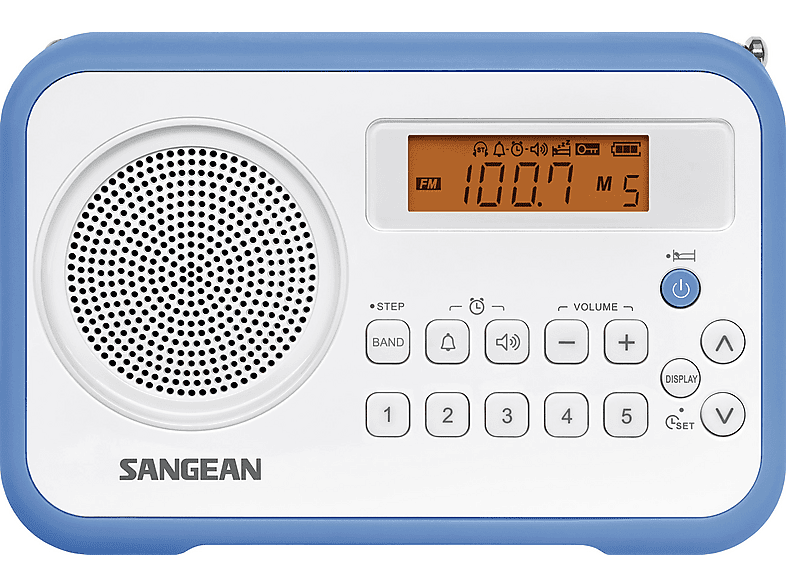 SANGEAN PR-D18 BL Radio portable Bleu / Blanc | MediaMarkt