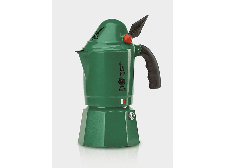 BIALETTI 2762/MR MOKA ALPINA 3 TASSEN Kaffeemaschine Grün | MediaMarkt