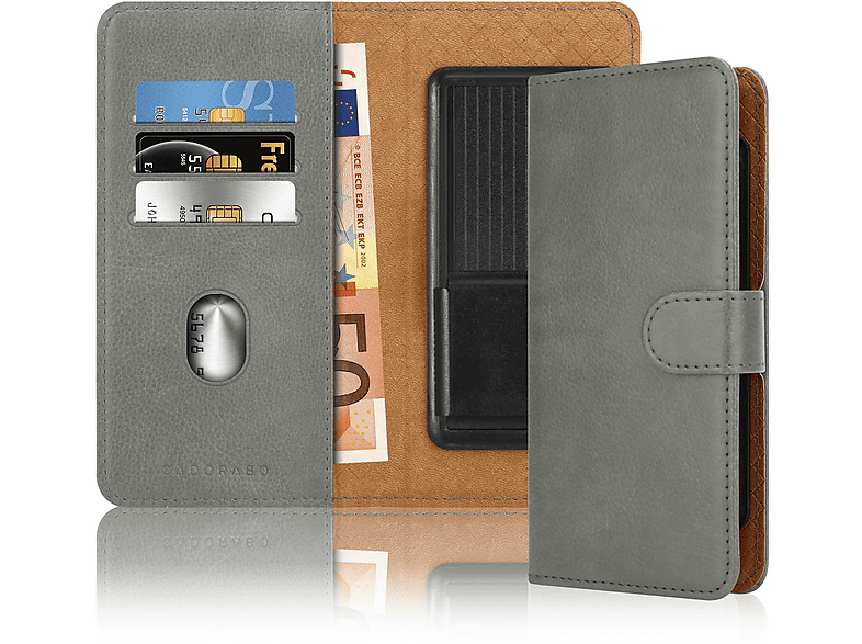 CADORABO Book Case Hülle, Flip Cover, Apple, iPhone 17, GRAU | MediaMarkt