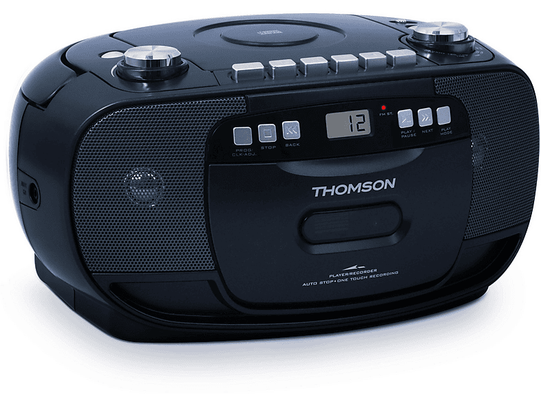 THOMSON RK200CD CD-Radio mit Kassettenlaufwerk, Schwarz | MediaMarkt