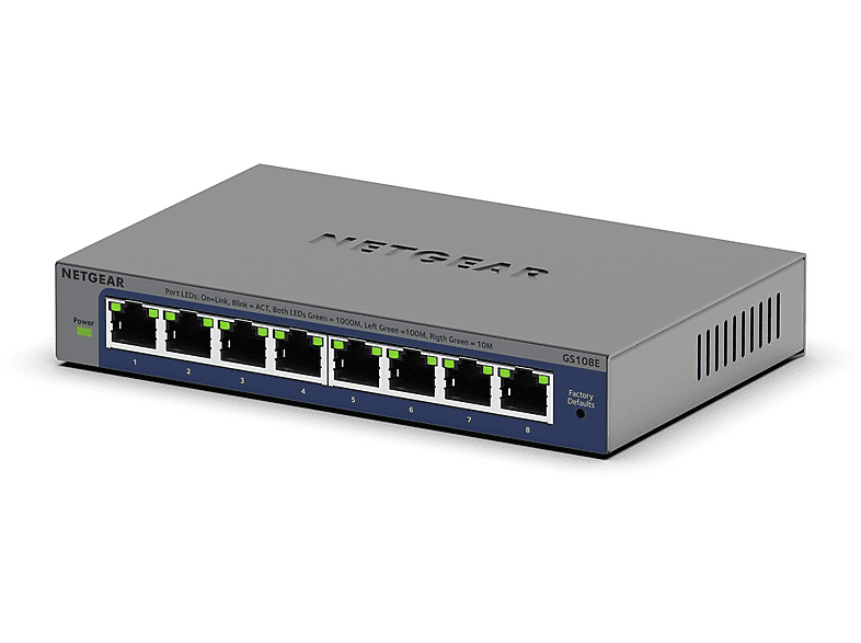 NETGEAR GS108E-400EUS UNMANAGED PLUS SWITCH 8X 1G ETHERNET Netzwerk ...