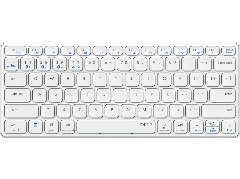 Teclado inalámbrico | RAPOO E9600M, Inalámbrico, Blanco | MediaMarkt