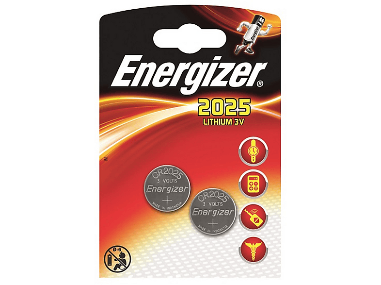 ENERGIZER 24833 CR 2025 2PK CR2025 Knopfzelle, Li-Ion, 3 V 3 Volt, 170 ...
