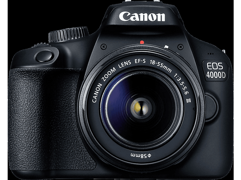 CANON EOS 4000 D EF-S 18-55 III KIT Spiegelreflexkamera, 18 Megapixel, 18-55 mm Objektiv (EF-S ...