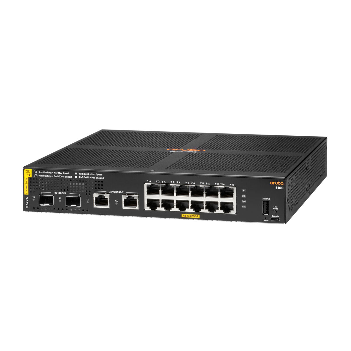 HPE Aruba Networking 6100 12G Class4 PoE 2G/2SFP+ 139W WLAN Router ...