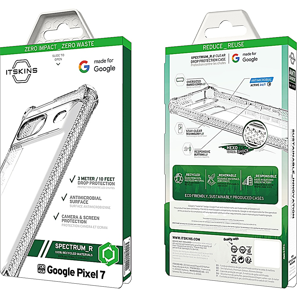 ITSKINS ITSPECLEARPIX7TRSP, Bumper, Google, Pixel 7, Transparent ...