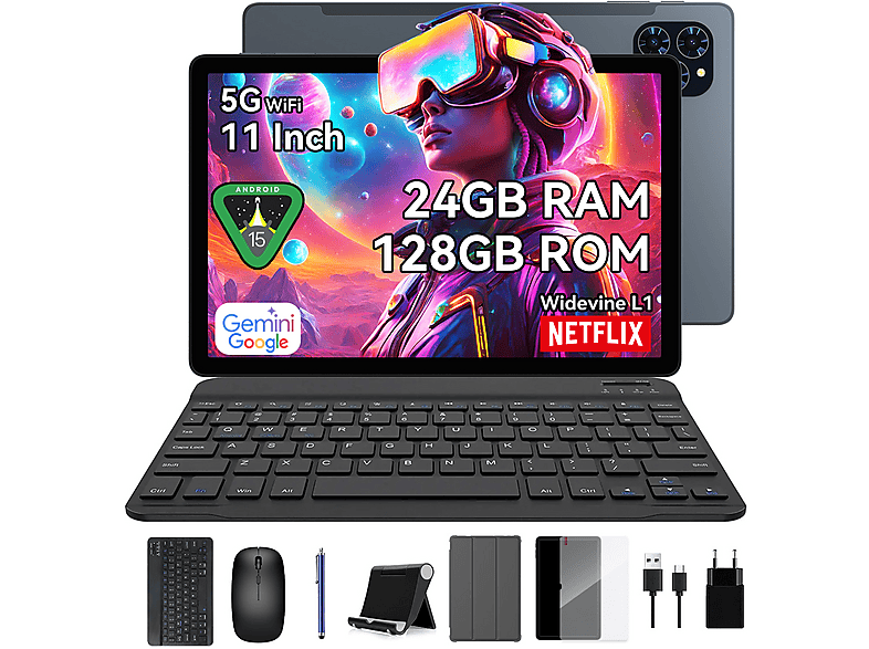 TABWEE T90, Tablet, 128 GB, 11 Zoll, Grau | MediaMarkt