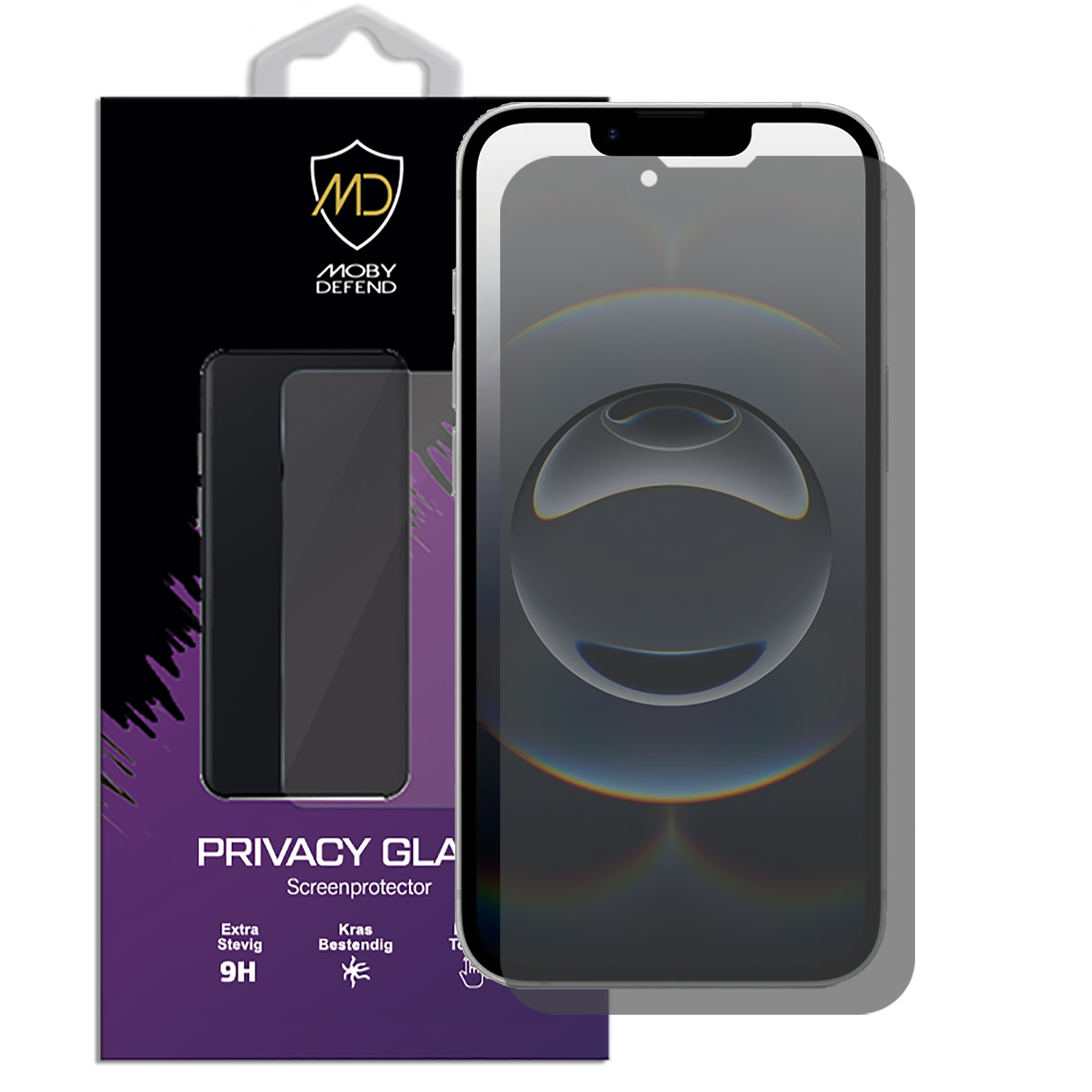 MOBYDEFEND HD Privacy Glass Screensaver Geschikt voor iPhone 16e ...