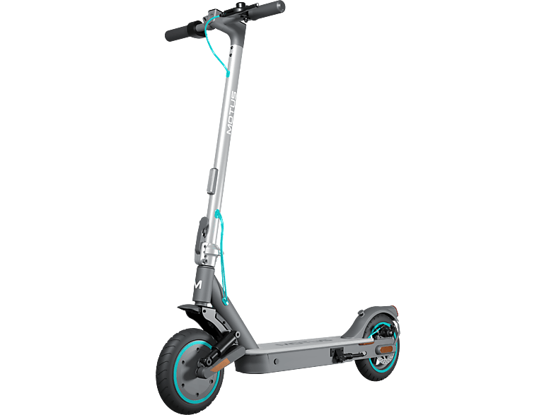MOTUS 8.5 NeoLite E-Scooter (8,5 Zoll, Grau mit türkisfarbenen Details ...