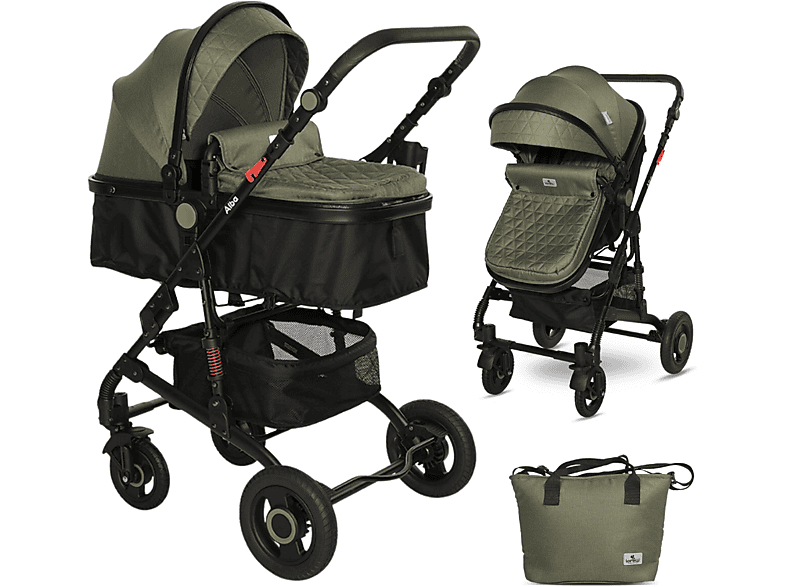 Carrito de bebé | LORELLI Dúo convertible ALBA PREMIUM Loden green ...