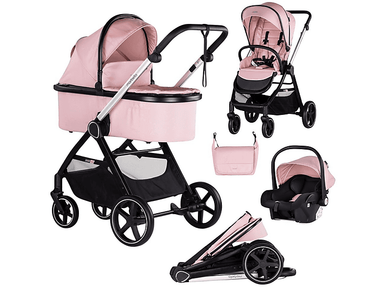 CHIPOLINO Marbella 3 in 1 Kinderwagen rosa | MediaMarkt