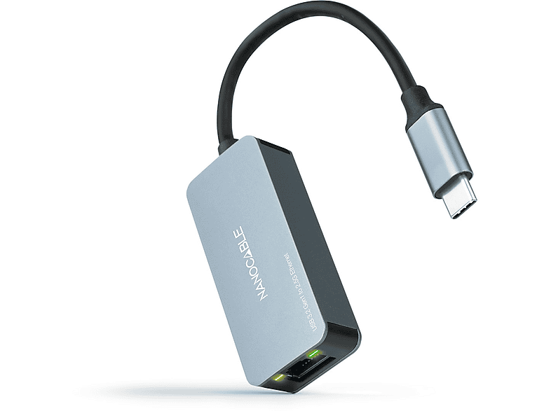 NANOCABLE 10.03.0410 USB C -zu-Red RJ45-Adapter, Grau | MediaMarkt