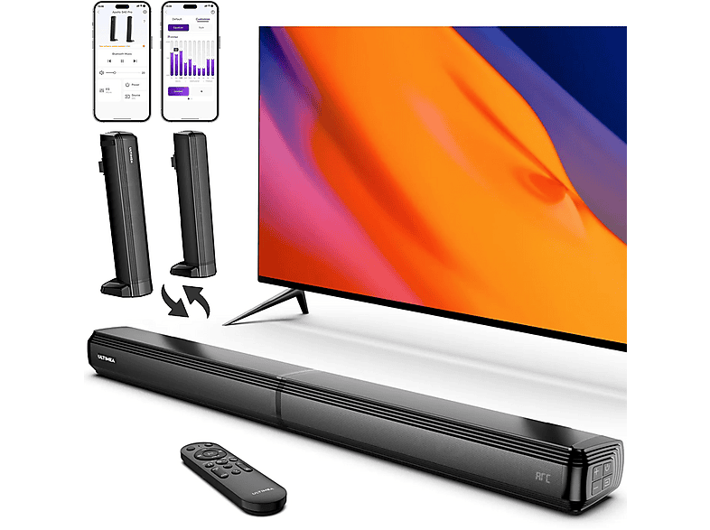 ULTIMEA Apollo-S40 2.2ch 2 in 1 Detachable Soundbar für Fernseher ...
