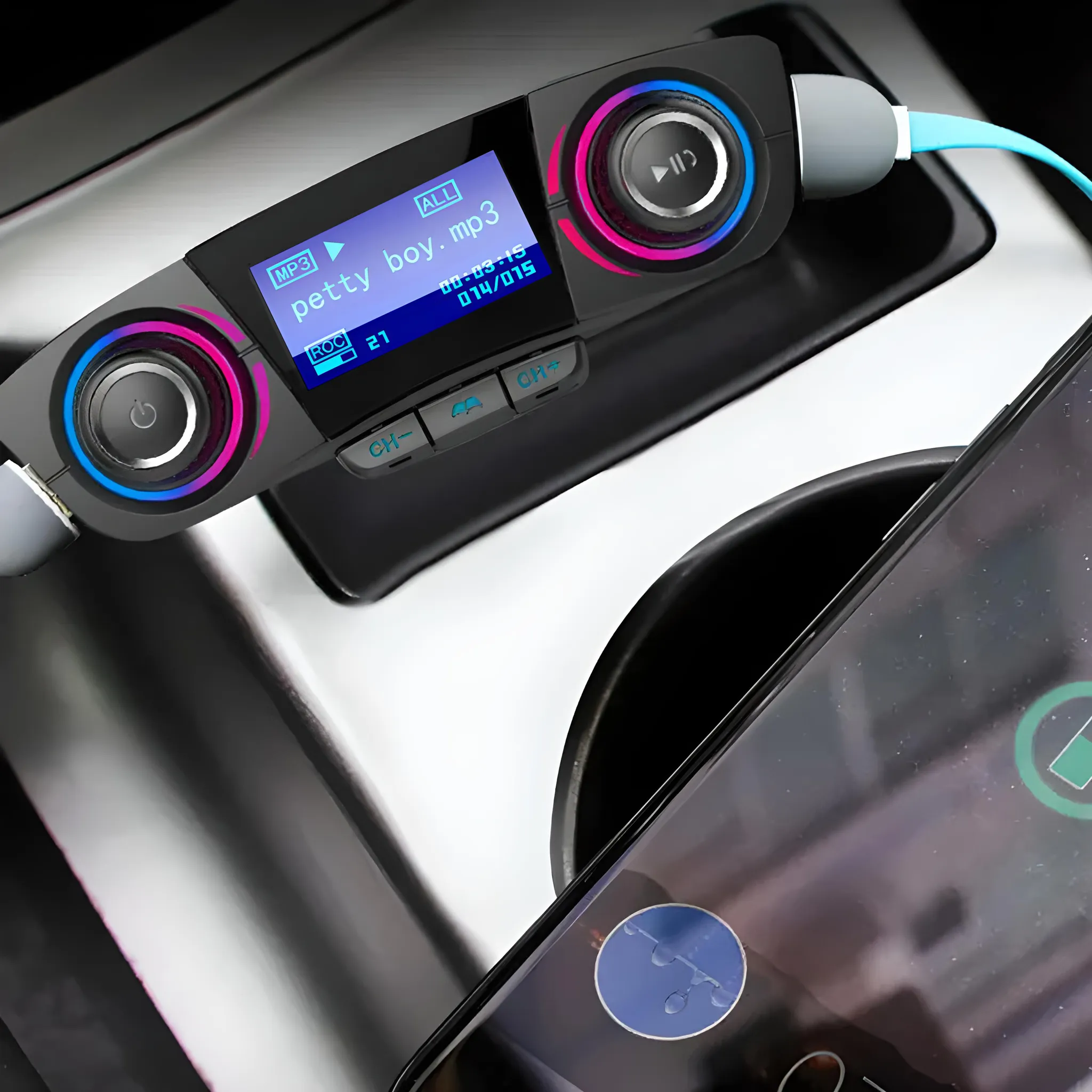 ALLGOODSBRAND Bluetooth FM Transmitter USB Radio Adapter Auto Ladegerät ...