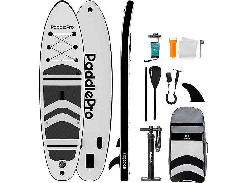 LIFEGOODS LG1149 | PaddlePro Allround SUP Board, Zwart | MediaMarkt