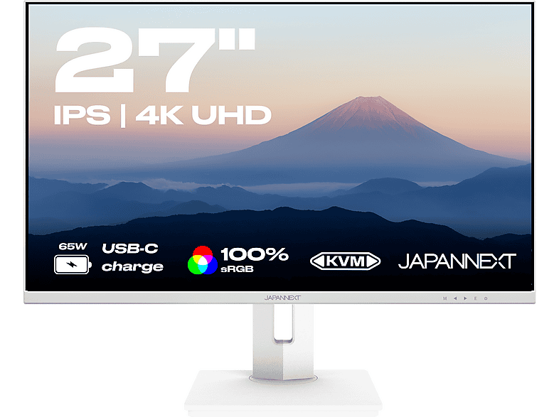Monitor | JAPANNEXT JN-IPS27UHDR-C65W-HSP-W, 27,0 ", UHD 4K, 8,0 ms, 10 | MediaMarkt
