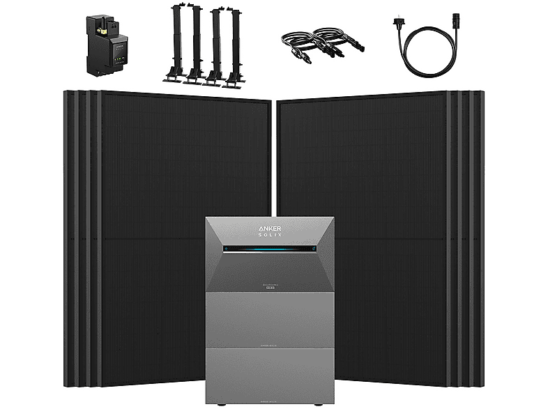 ANKER E2700 Pro,2×BP2700, 3520Wp, 8×Flachdach-Kit Balkonkraftwerk ...