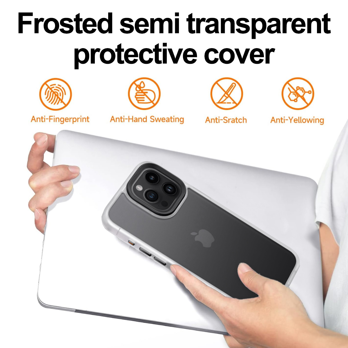 JEDBESETZT Stoßfeste matte Hülle, Backcover, Smartphone, iPhone 15 Pro ...