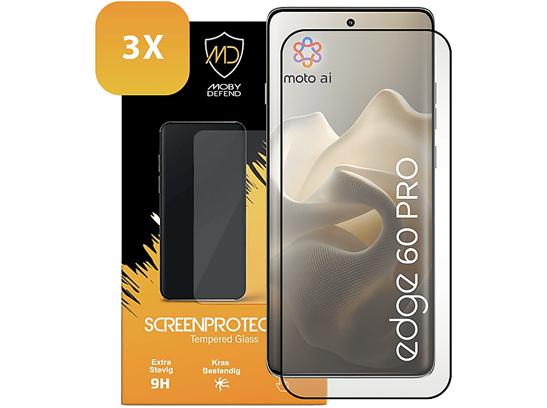 MOBYDEFEND 3-Pack Screensavers Met Zwarte Randen Gehard Glas Geschikt ...