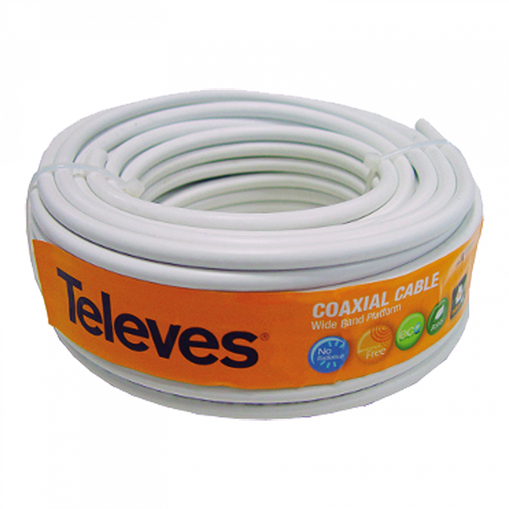 Cable coaxial | 435501 TELEVES, Blanco | MediaMarkt
